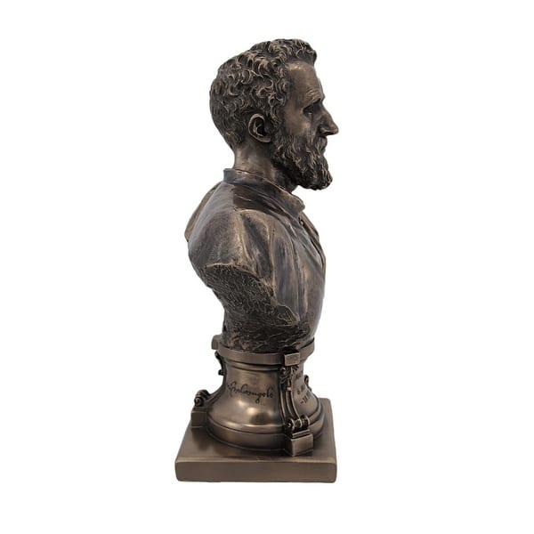 Michelangelo Bronze Finish Bust Statue Artist - 9.25 X 6 X 3.5 inches ...