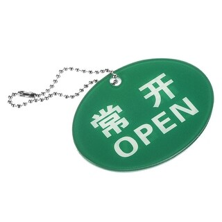 Valve Identifier Tag Normally Open Sign Labeling Holder, White on Green ...