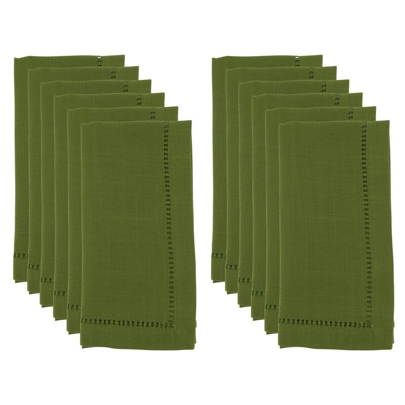 Classic Hemstitch Border Dinner Napkin (Set of 12) - On Sale ...