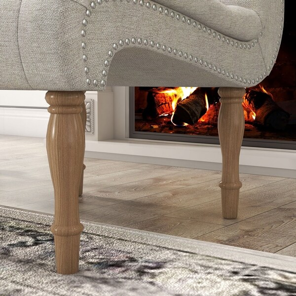 Upholstered Accent Lounge Chair for Bedroom Living Room Armless Slipper Chair with Wood Legs On Sale Bed Bath Beyond 40218735