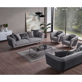 Modena 4 Pieces Living Room Set 2 Sofa 2 Chair - Bed Bath & Beyond ...