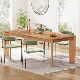 62" Rectangular Dining Table for 6, Wood Kitchen Table Dining Room ...