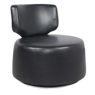 29" Fancy Wide Swivel Chair with Ergonomic Curved Backrest and Soft ...