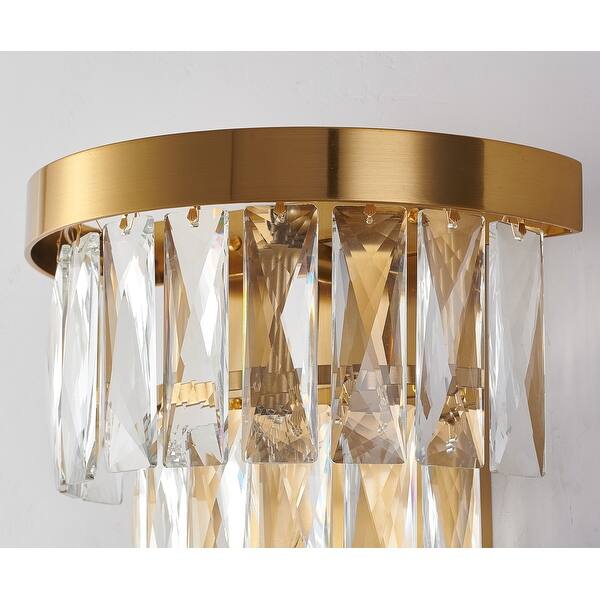 Gold Metal Wall Sconce With Clear Crystal - On Sale - Bed Bath & Beyond ...