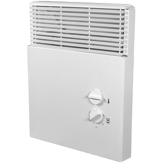 White Wall Heater with Thermostat and Timer in Stainless Steel - Bed ...