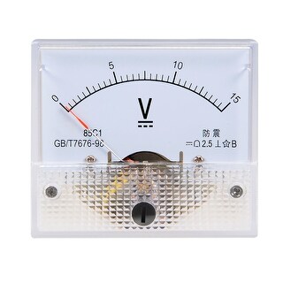 DC 0-15V Analog Panel Voltage Gauge Volt Meter 85C1 2.5% Error Margin ...