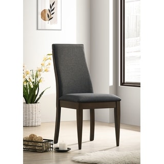 Paloma Grey and Dark Walnut Solid Back Side Chair (Set of 2) - Bed Bath ...