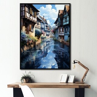 Designart "Strasbourg City In France" France Framed Canvas Prints - Bed ...