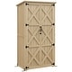 Wooden Garden Shed, Outdoor Storage Cabinet with Waterproof Asphalt ...
