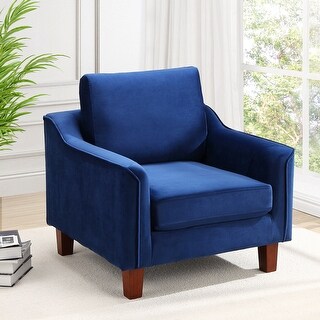 Comfy Upholstered Accent Chair with Removable Back Pillow - Bed Bath ...