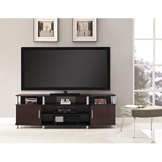Carson TV Stand for TVs up to 70", Cherry - Bed Bath & Beyond - 36979945