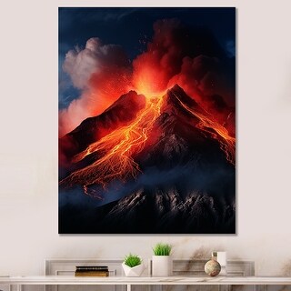 Designart "Volcano Volcanic Symphony I" Volcano Wall Art - Bed Bath ...