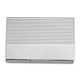 Curata Nickel-Plated Ribbed Business Card Case - Bed Bath & Beyond ...
