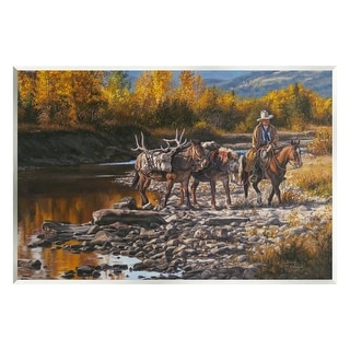 Stupell Down From High Country Cowboy Wall Plaque Art by David Graham ...
