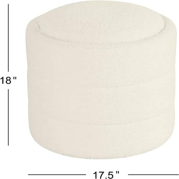 Storage Round Ottoman Upholstered Velvet - Bed Bath & Beyond - 39688424