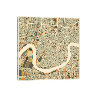 iCanvas "Abstract City Map of New Orleans" by Jazzberry Blue Canvas ...