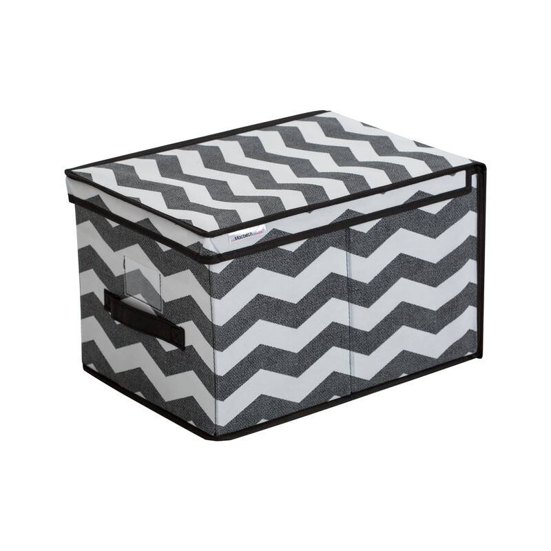 The Macbeth Collection Large Chevron Printed Storage Box - 12X16X10 ...