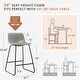 Modern Faux Leather Metal Frame Counter Height Bar Stools (Set of 4 ...