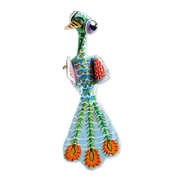 Novica Handmade Colorful Bird Papier Mache Alebrije Sculpture - Bed ...