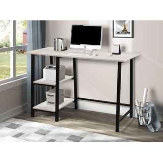 Modern Home Office Corner Computer Desk with 2-Tier Side Storage ...