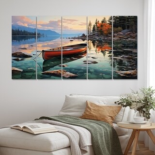 Designart "Canada Canadian Canoe I" Transportation Multipanel Wall Art ...