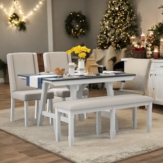 Classic & Generous Design Dining Table Setwith two 12"W Removable ...