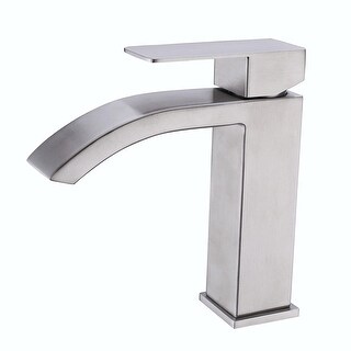 Single Handle Waterfall Bathroom Faucet with Extra-Large Rectangular ...