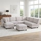 GDFStudio - Modular Sectional Sofa with Storage, Solid Wood Frame ...