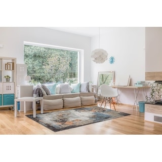 Marina Collection Abstract Multicolor Area Rug - Bed Bath & Beyond ...