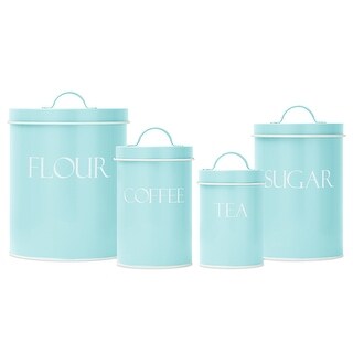 Mint Farmhouse Nesting Kitchen Canisters (Set of 4) - Bed Bath & Beyond ...
