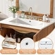 Vertical Walnut 30 Inch Bathroom Vanity with Ceramic Sink Solid Wood ...