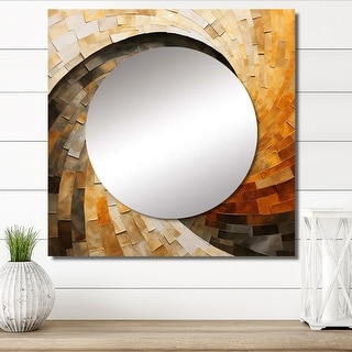 Designart "orange beige minimalism spiral poteries" Abstract Spirals ...