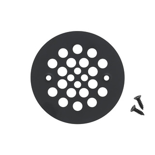 4.25" Round Shower Drain Cover in Matte Black - YES - Bed Bath & Beyond ...