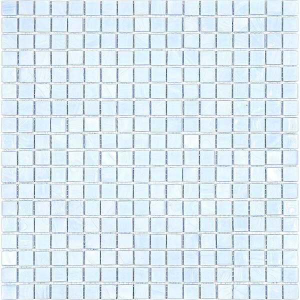 Apollo tile 12" x 12" Skosh Glossy Light Blue Glass Tile (18.69 sq ft ...