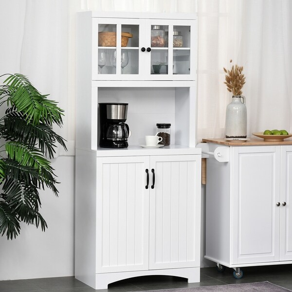 Buffet and hutch with framed glass doors and drawer os home and office store