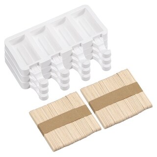 Silicone Ice Cream Molds 3pcs, 7.32" x 4.92" Rectangle Ice Pops Molds ...