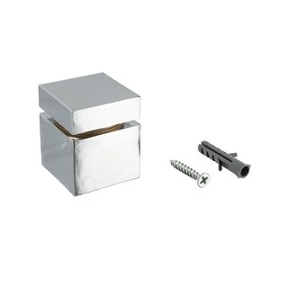 Sign Standoff 1-1/4" Square x 1" Barrel Length Polished Chrome Finish ...