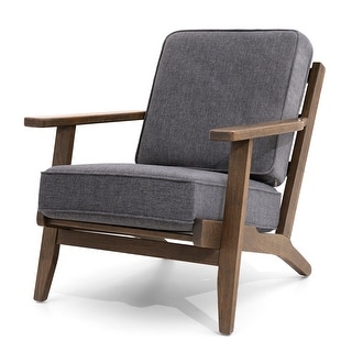 Modern Home Accent Chair, Oak Wood Frame Armchair for Living Room - Bed ...