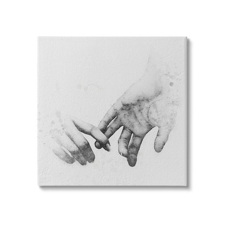 Stupell Holding Hands Drawing Canvas Wall Art Design by Ros Ruseva ...