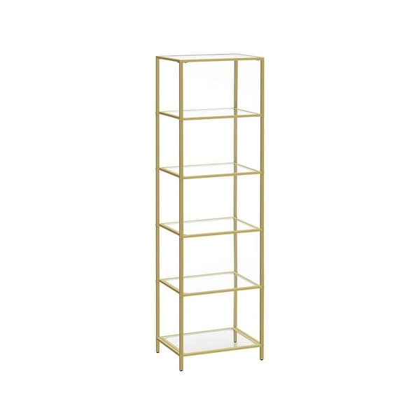 Metal and glass shelving unit store