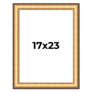 17x23 Frame Gold Plein Aire Solid Wood Picture Frame Width 2 Inches ...