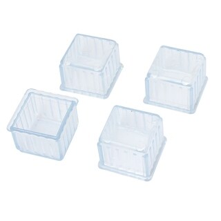 Furniture Chair Table Leg Foot Rubber Covers Protectors 28x28mm 4pcs ...