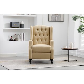 Lean Back Accent Chair Velvet Wingback Chairs Tufted Cushions Arm Sofa ...