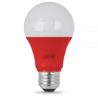Feit Electric A19/R/10KLED Non-Dimmable Red Light LED Bulb, A19 Shape ...