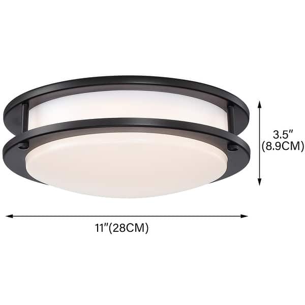 1-Light 17W LED Rounded Ceiling Light(5CCT) - φ11"x3.5" - Bed Bath ...