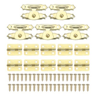 Small Hinges for Wooden Box,Vintage Engraved Latch Hook Hasp with ...