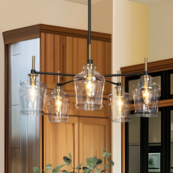 5-Light Industrial Antique Distressed Rusted Drum Chandelier with Rusty ...