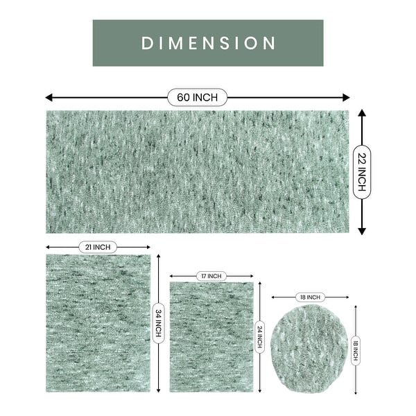 Home Weavers Cloud Comfort 100% Microfiber Bathroom Rug Non Slip Bath ...