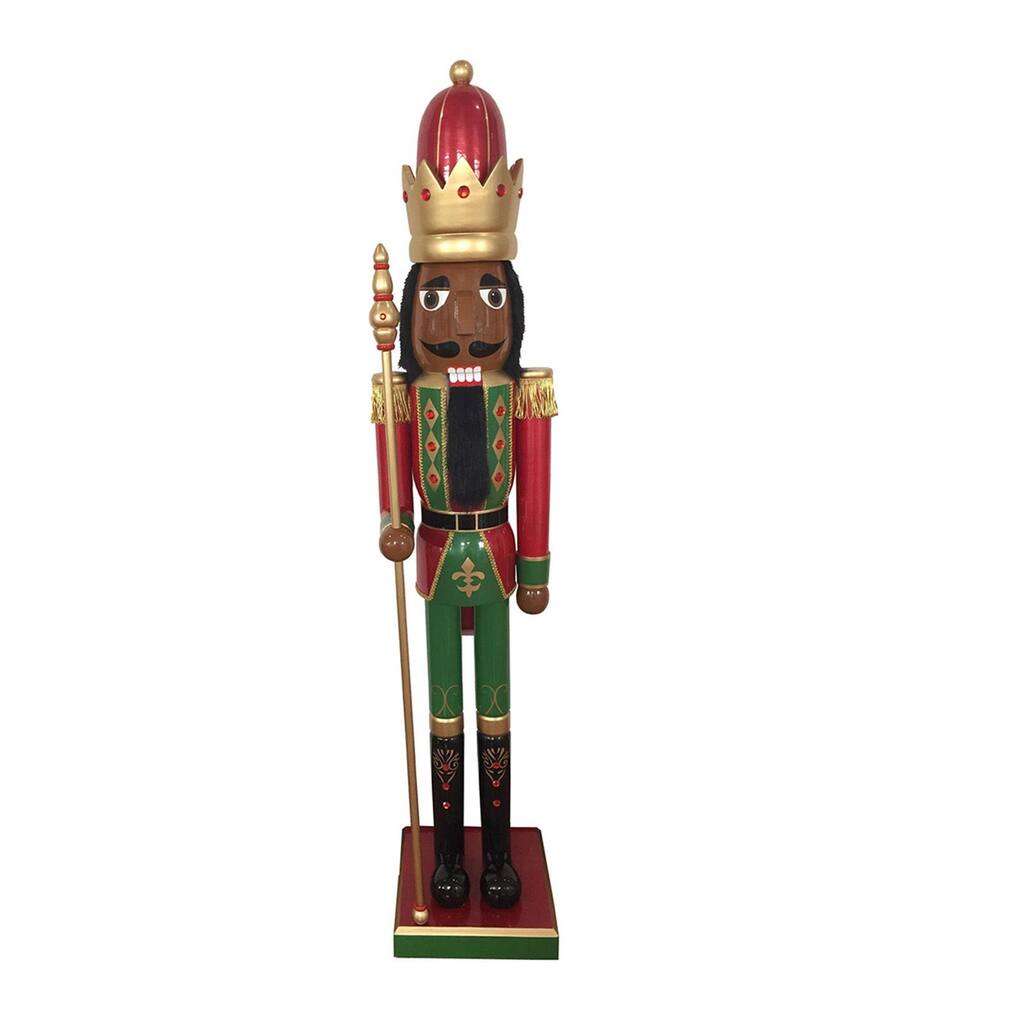 5' Commercial Size Jeweled King with Scepter Christmas Nutcracker ...