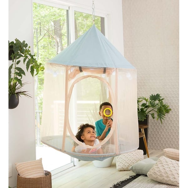 HearthSong HugglePod Panorama HangOut Hanging Play Space with LED ...